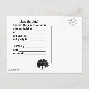 Family Reunion Postcard Invitation | Zazzle