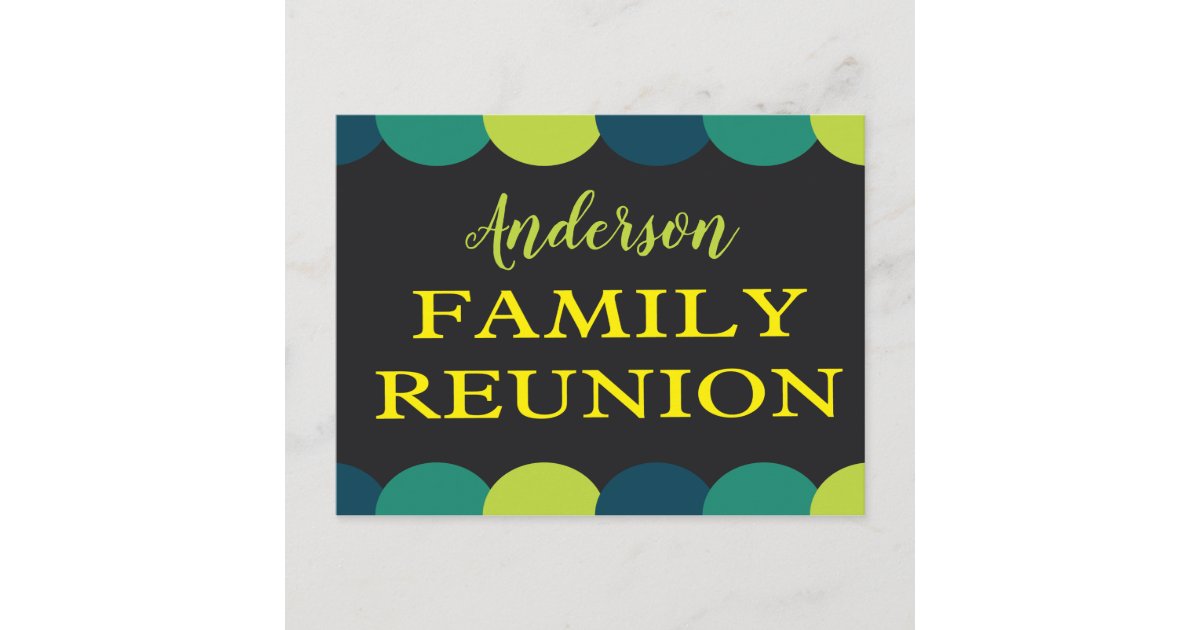 Family Reunion Potluck Picnic Summer Party Postcard | Zazzle