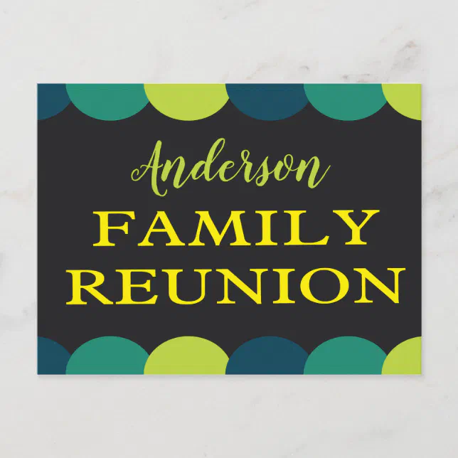 Family Reunion Potluck Picnic Summer Party Postcard | Zazzle