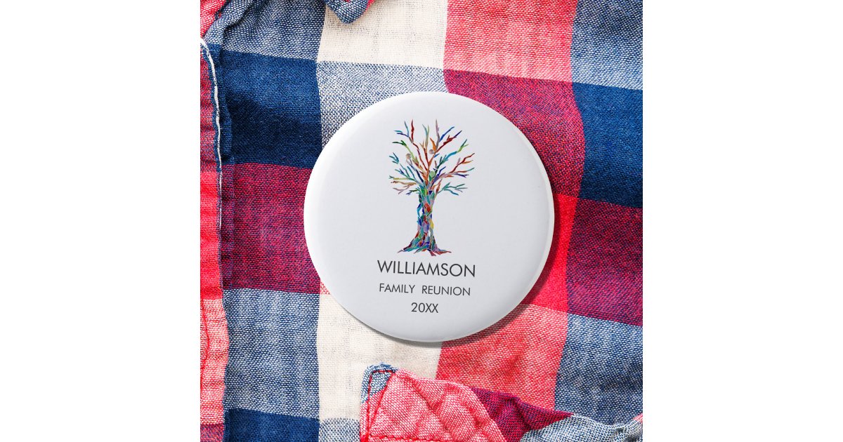 Family Reunion Rainbow Family Button | Zazzle