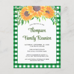 Family Reunion Rustic Invitation Postcard | Zazzle