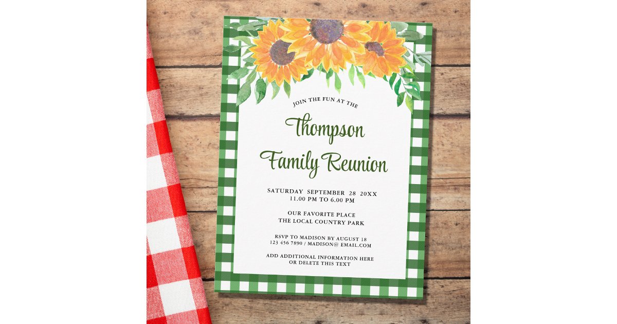Family Reunion Rustic Invitation Postcard | Zazzle