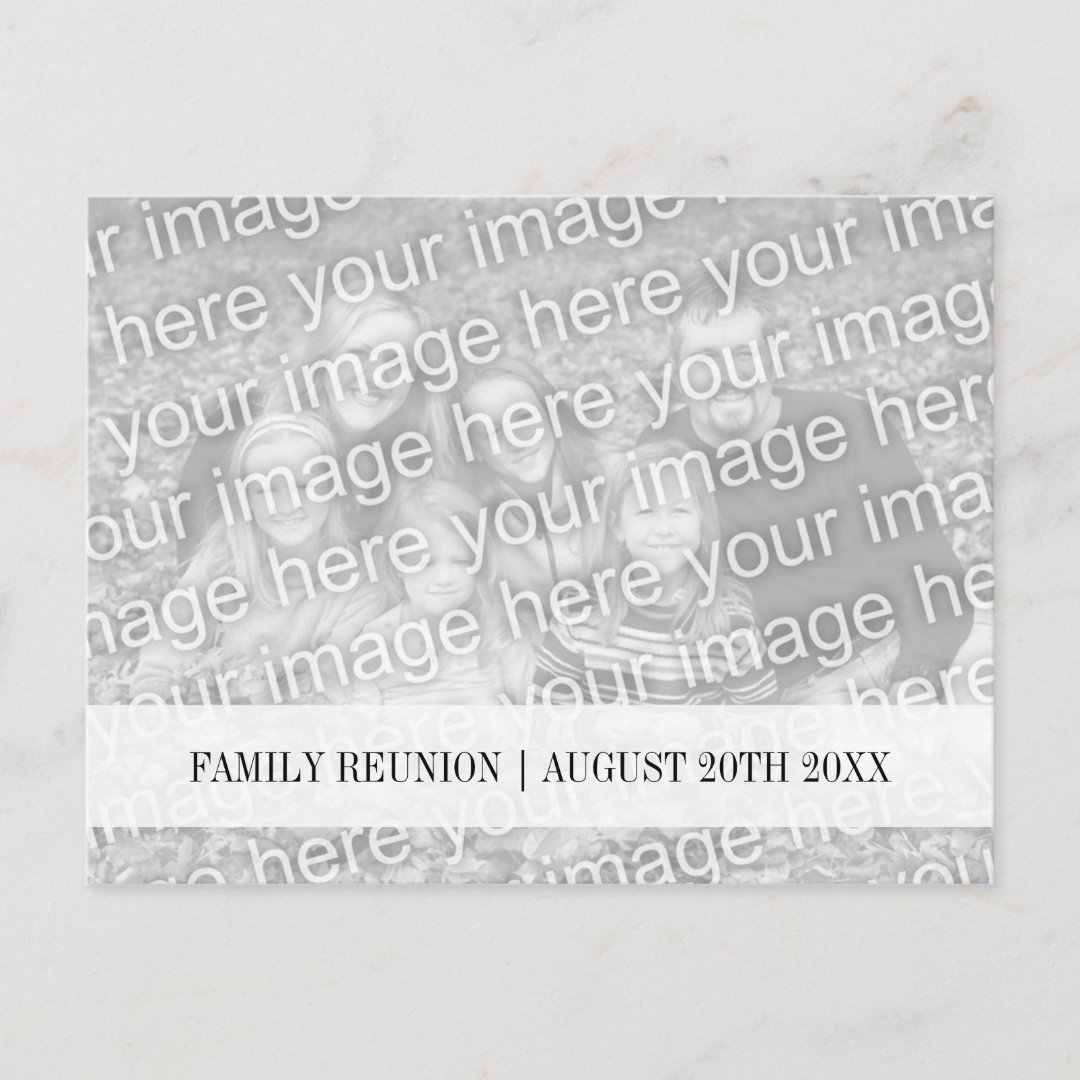 Family reunion Save the date photo postcards | Zazzle