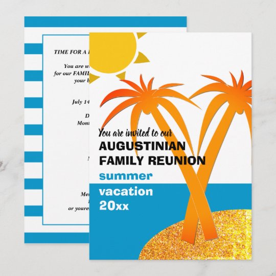 Family Reunion Summer Vacation Invitation | Zazzle.com