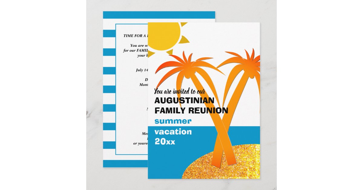 Family Reunion Summer Vacation Invitation | Zazzle