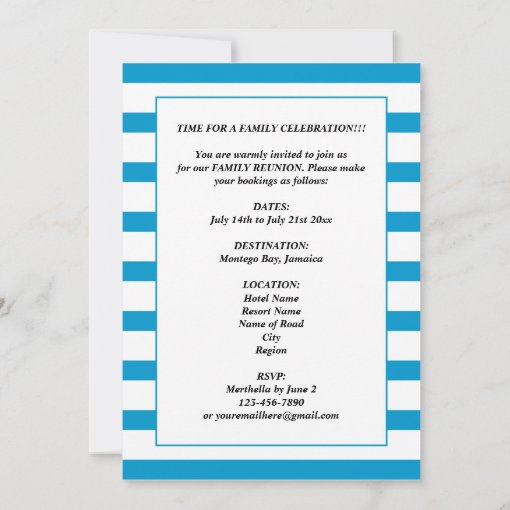 Family Reunion Summer Vacation Invitation | Zazzle