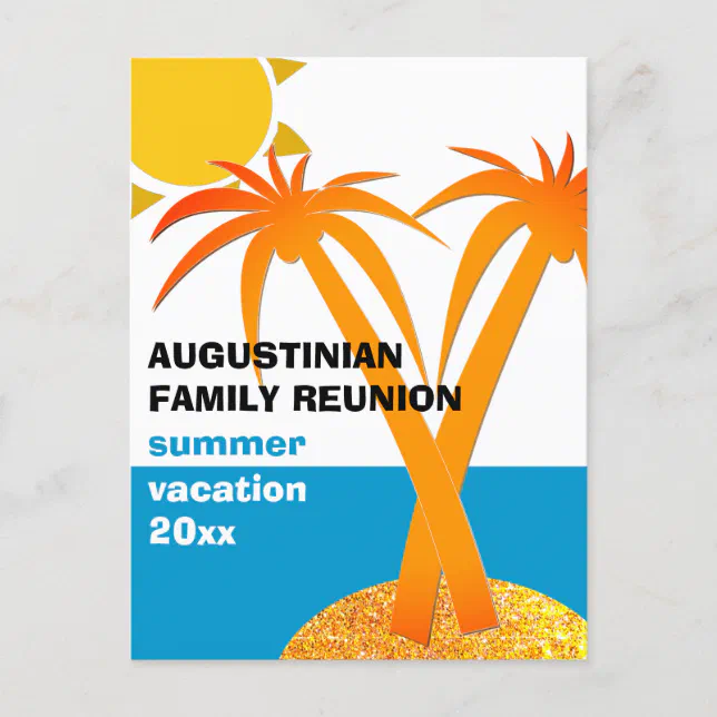 Family Reunion Summer Vacation Postcard | Zazzle