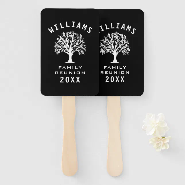 Family Reunion Summer Vacation Road Trip Cool Tree Hand Fan | Zazzle