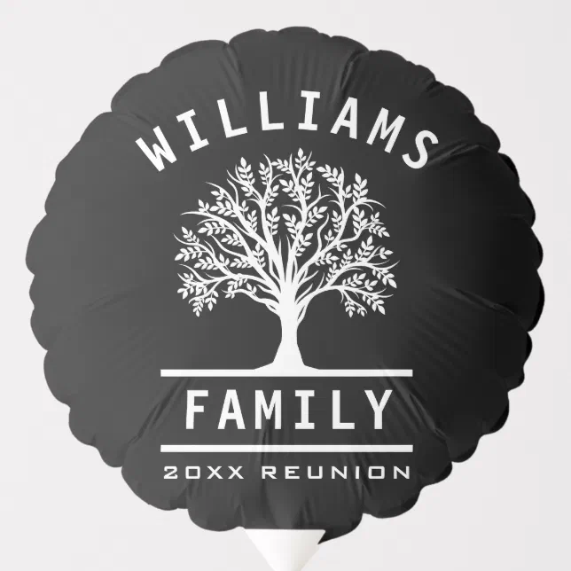 Family Reunion Summer Vacation Road Trip Tree Balloon | Zazzle