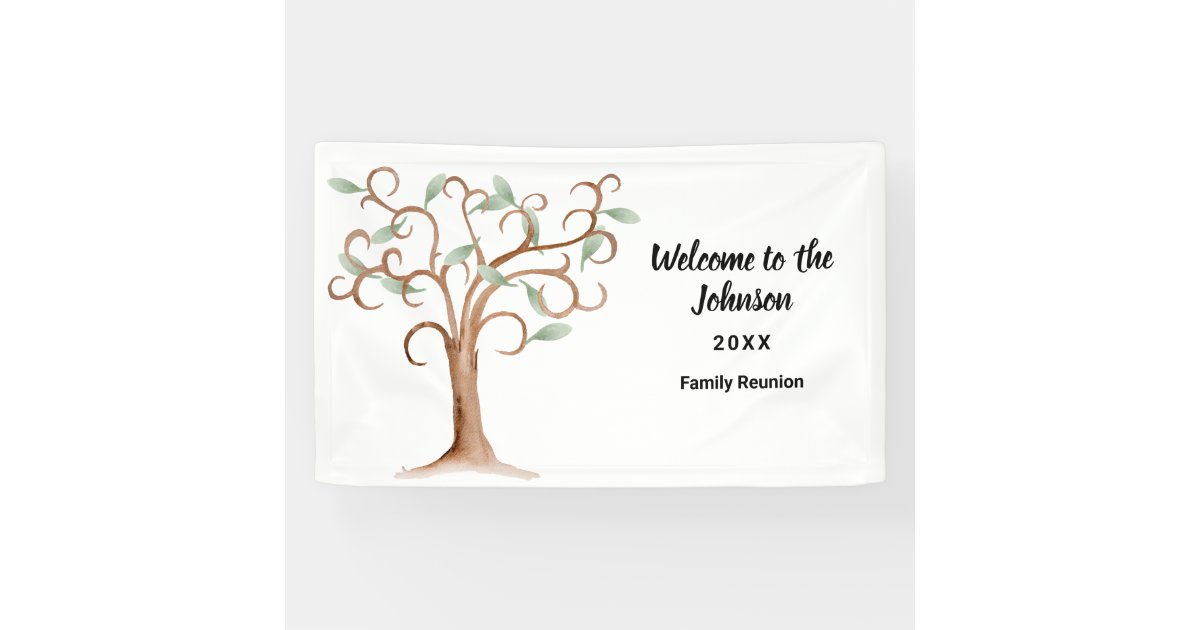 Family Reunion Tree Banner | Zazzle