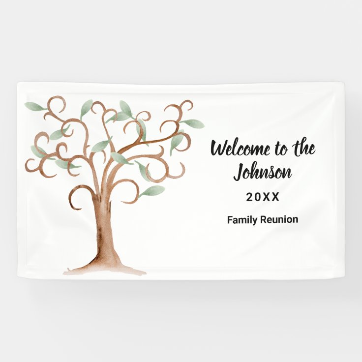 Family Reunion Tree Banner | Zazzle
