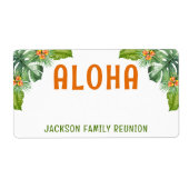 Family Reunion Tropical Palm Aloha Name Tag | Zazzle