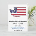 FAMILY REUNION WASHINGTON STATE MAP USA Flag Invitation | Zazzle