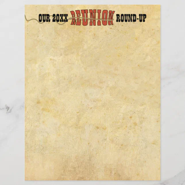 Family Reunion Western Letter Flyer Invitation | Zazzle