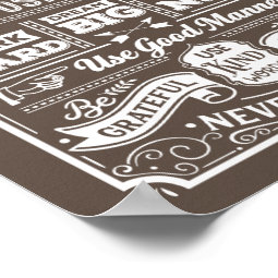 Family Rules Fun House Rules Typography Poster | Zazzle