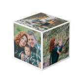 Family Script Minimal & Elegant 5 Photo Collage Cube | Zazzle