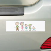 Family Stick Figures Bumper Stickers | Zazzle