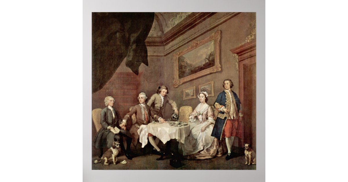 Family Strode Family Portrait by William Hogarth Poster | Zazzle