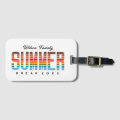 Family Summer Break Sunset Beach Luggage Tag | Zazzle
