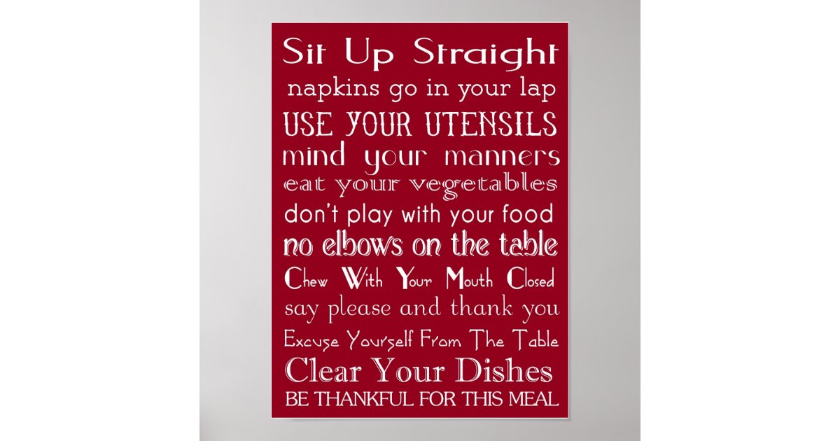 Family Table Rules Poster Zazzle family-table-rules-poster-zazzle