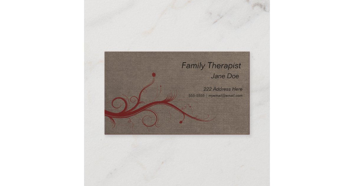 Family Therapist Appointment Business Card | Zazzle