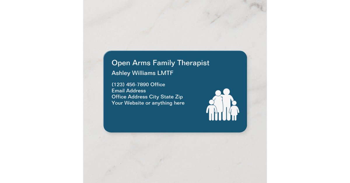 Family Therapist Modern Editable Business Cards | Zazzle