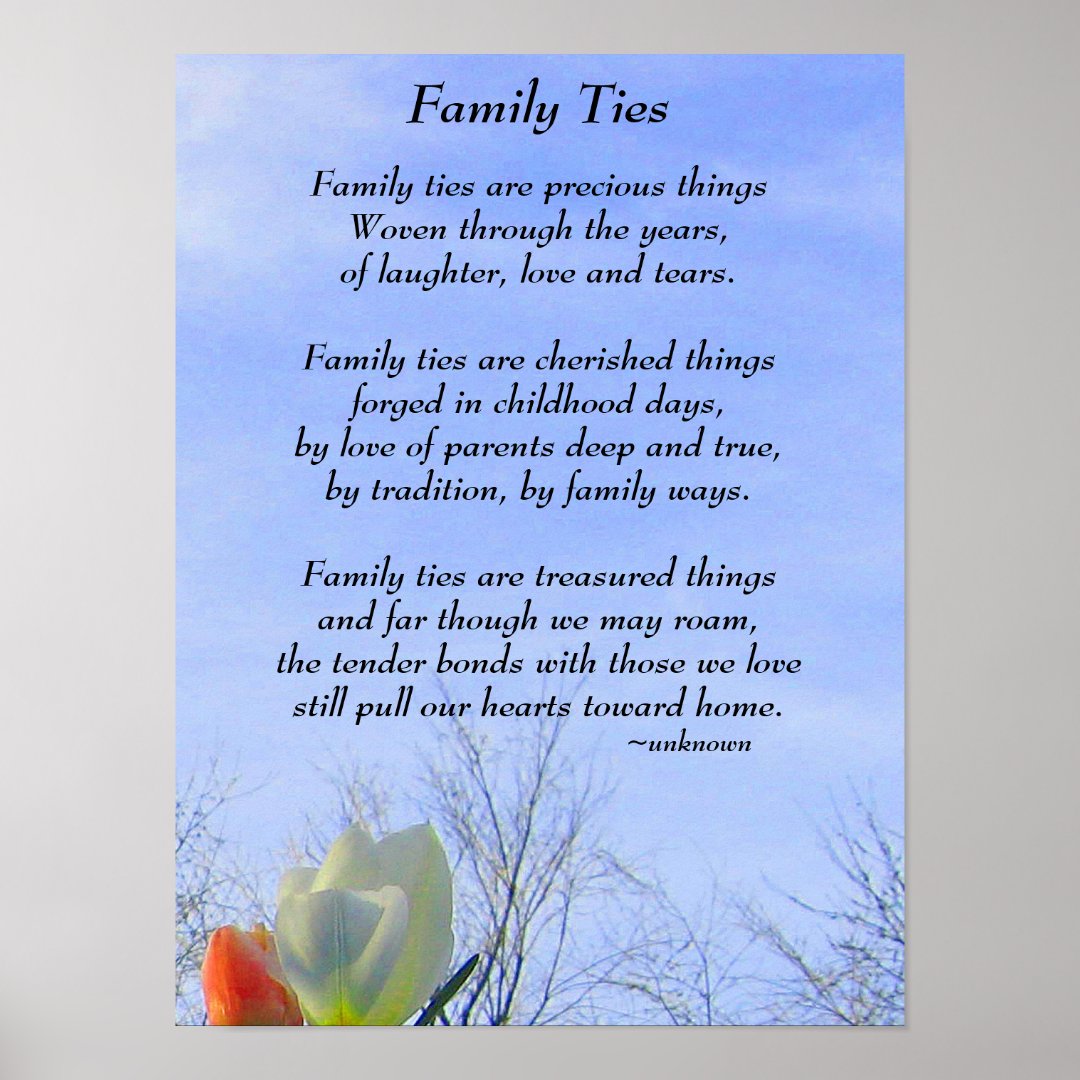 Family Ties Poster | Zazzle