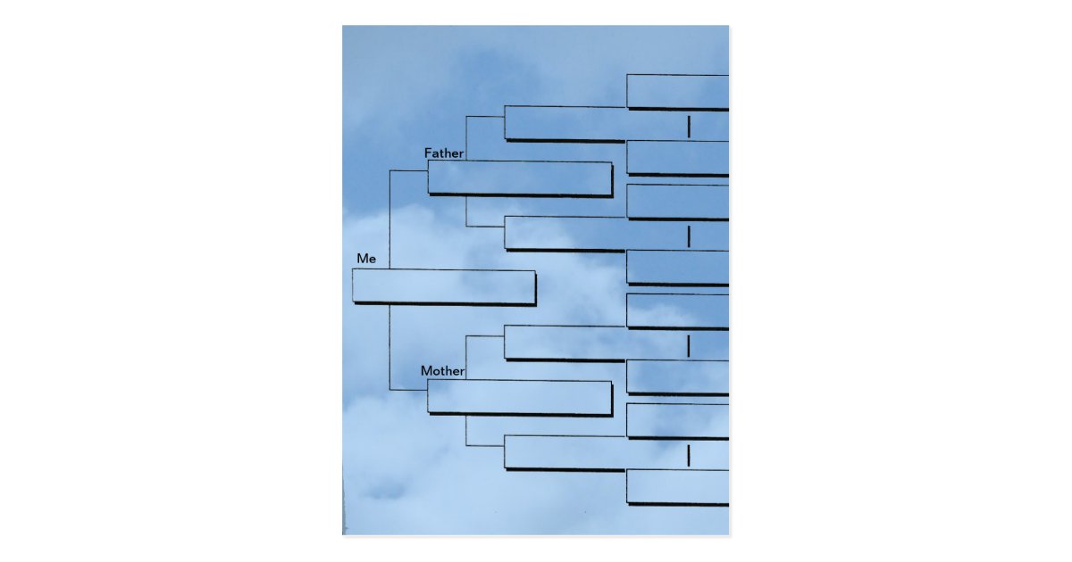 Family Tree Chart Postcard | Zazzle.com