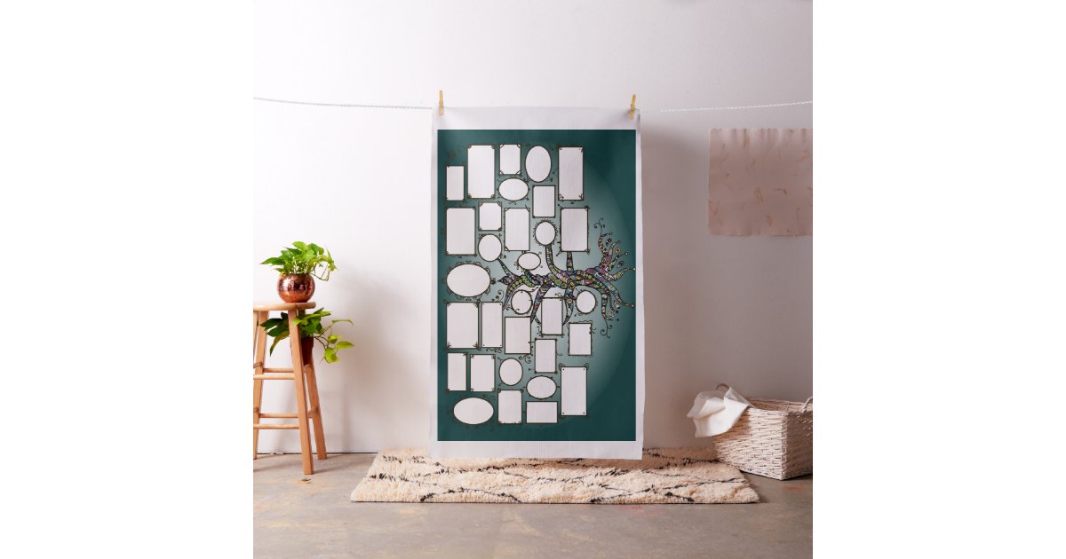 Family Tree Fabric | Zazzle