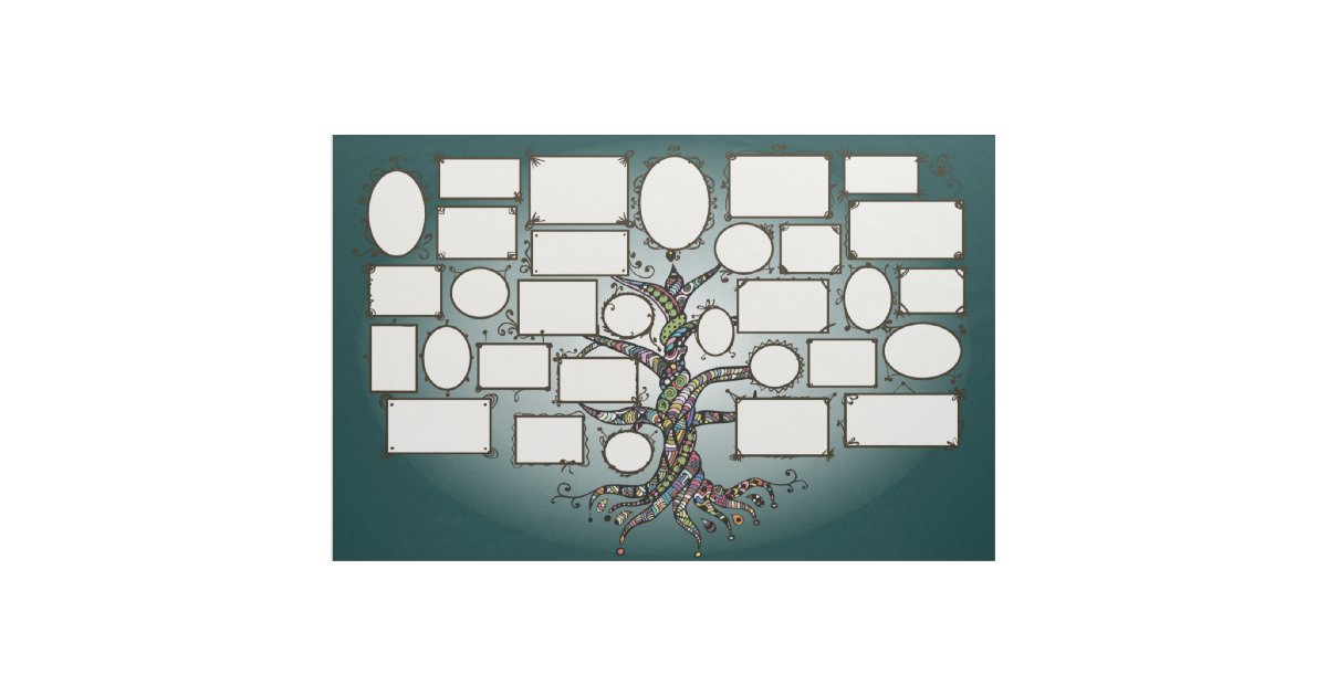 Family Tree Fabric | Zazzle
