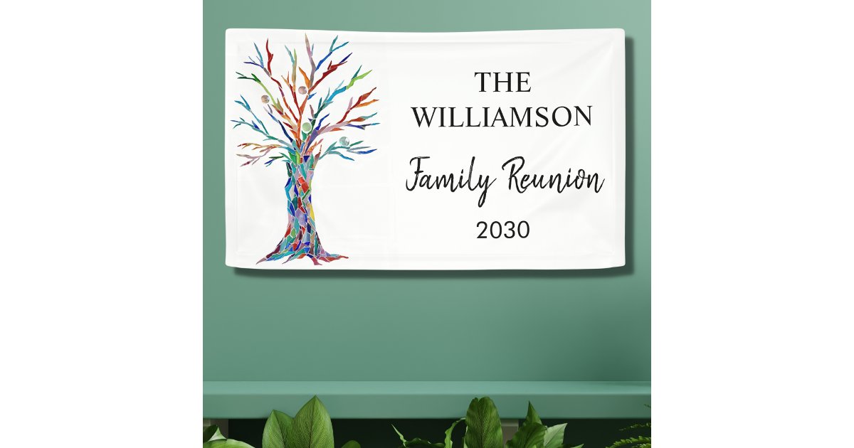 Family Tree Family Reunion Banner | Zazzle