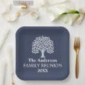 Family Tree Family Reunion Custom Name/Date Paper Plates | Zazzle