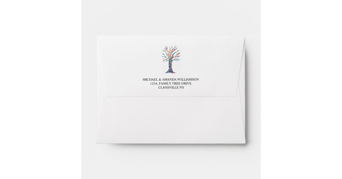 Family Tree Family Reunion Envelope | Zazzle