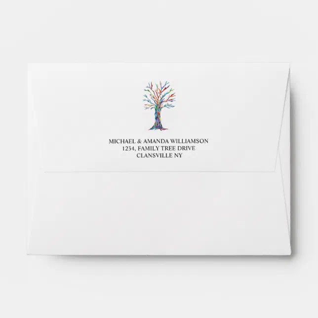 Family Tree Family Reunion Envelope | Zazzle