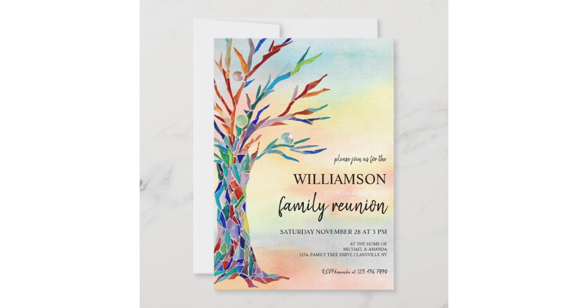Family Tree Family Reunion Invitation | Zazzle