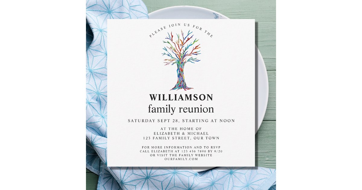 Family Tree Family Reunion Invitation | Zazzle