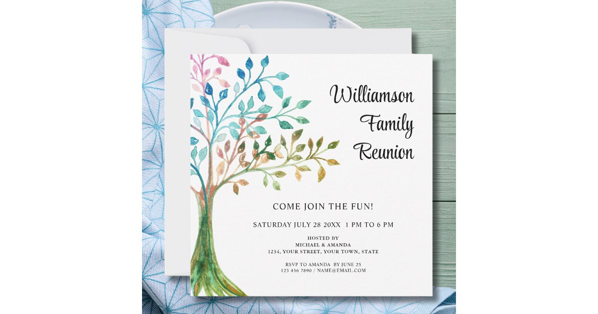 Family Tree Family Reunion Invitation | Zazzle