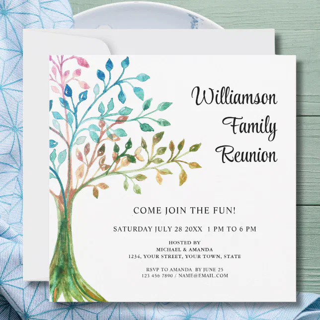 Family Tree Family Reunion Invitation | Zazzle