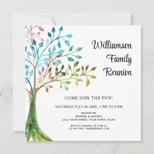 Family Tree Family Reunion Invitation | Zazzle