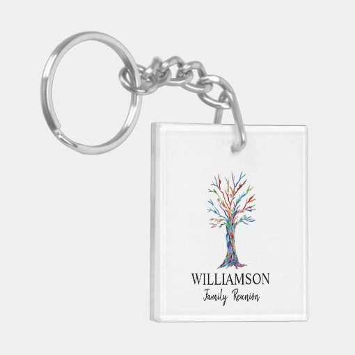 Family Tree Family Reunion Keychain | Zazzle