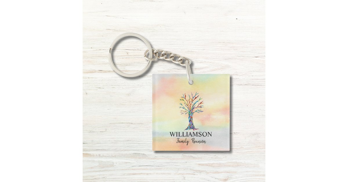 Family Tree Family Reunion Keychain | Zazzle