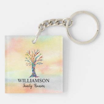 Family Tree Family Reunion Keychain | Zazzle