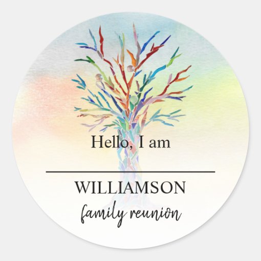 Family Tree Family Reunion Name Tag | Zazzle