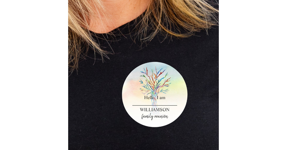 Family Tree Family Reunion Name Tag | Zazzle