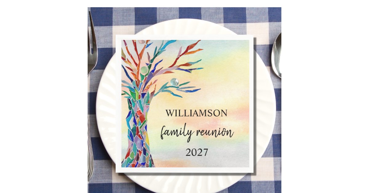 Family Tree Family Reunion Napkins | Zazzle