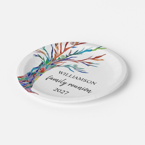 Family Tree Family Reunion Paper Plate | Zazzle