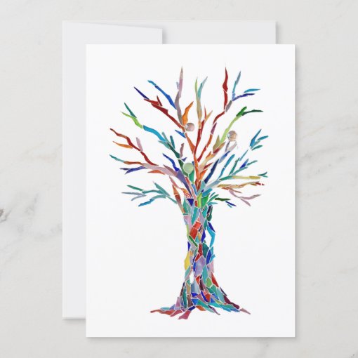 Family Tree Family Reunion Rainbow Family Tree Invitation | Zazzle