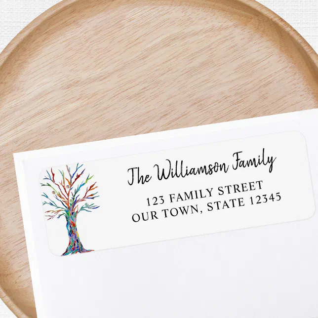 Family Tree Family Reunion Return Address Label | Zazzle