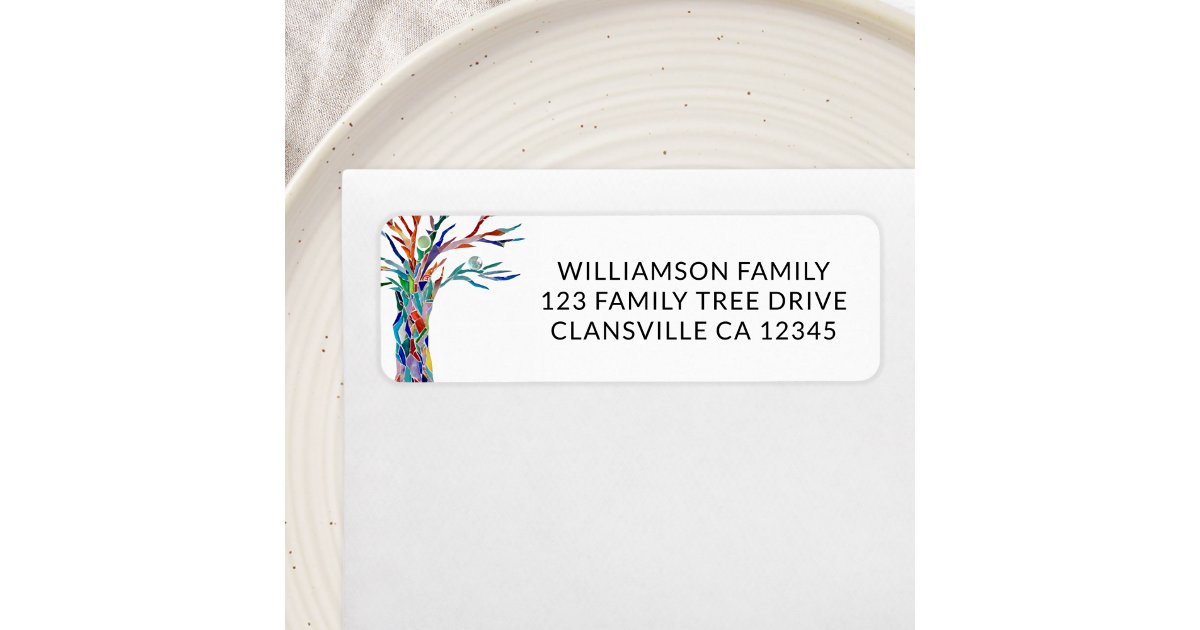 Family Tree Family Reunion Return Address Label | Zazzle