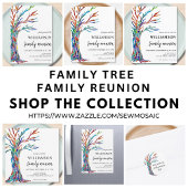 Family Tree Family Reunion Save the Date Announcement Postcard | Zazzle
